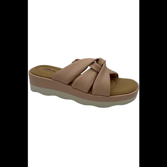 Clarks | Shoes | Clarks Collection Puffy Knotted Slide Sandals Clara ...
